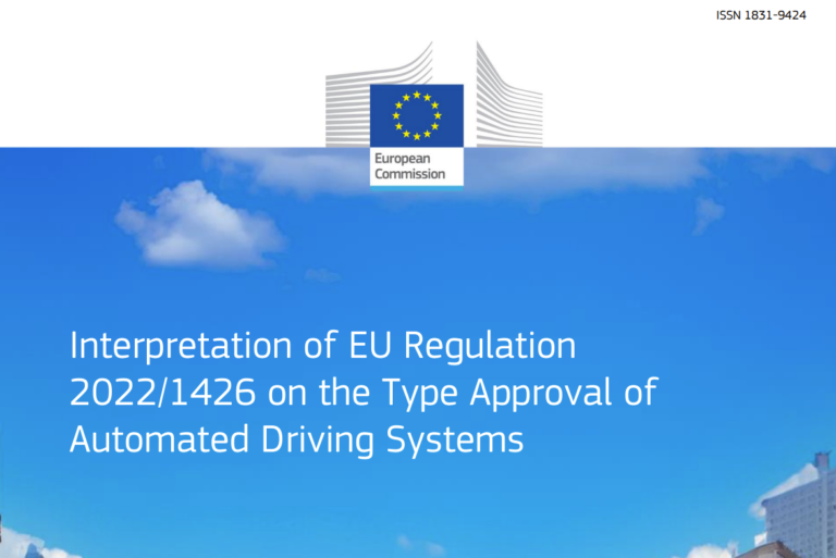 Interpretation Of Eu Regulation On The Type Approval Of Automated Driving Systems Ccam