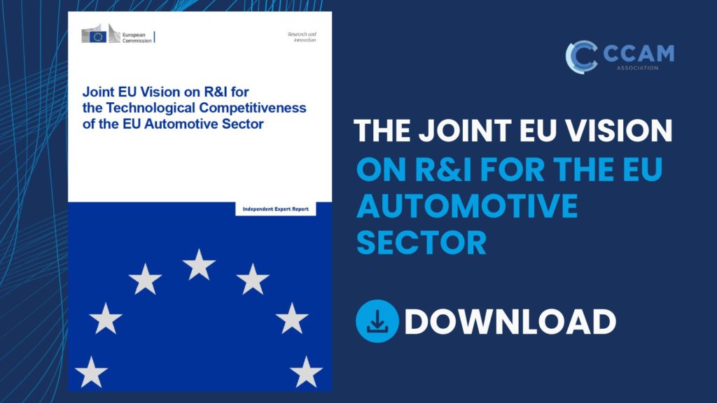 CCAM Association welcomes the Joint EU Vision on R&I for the ...
